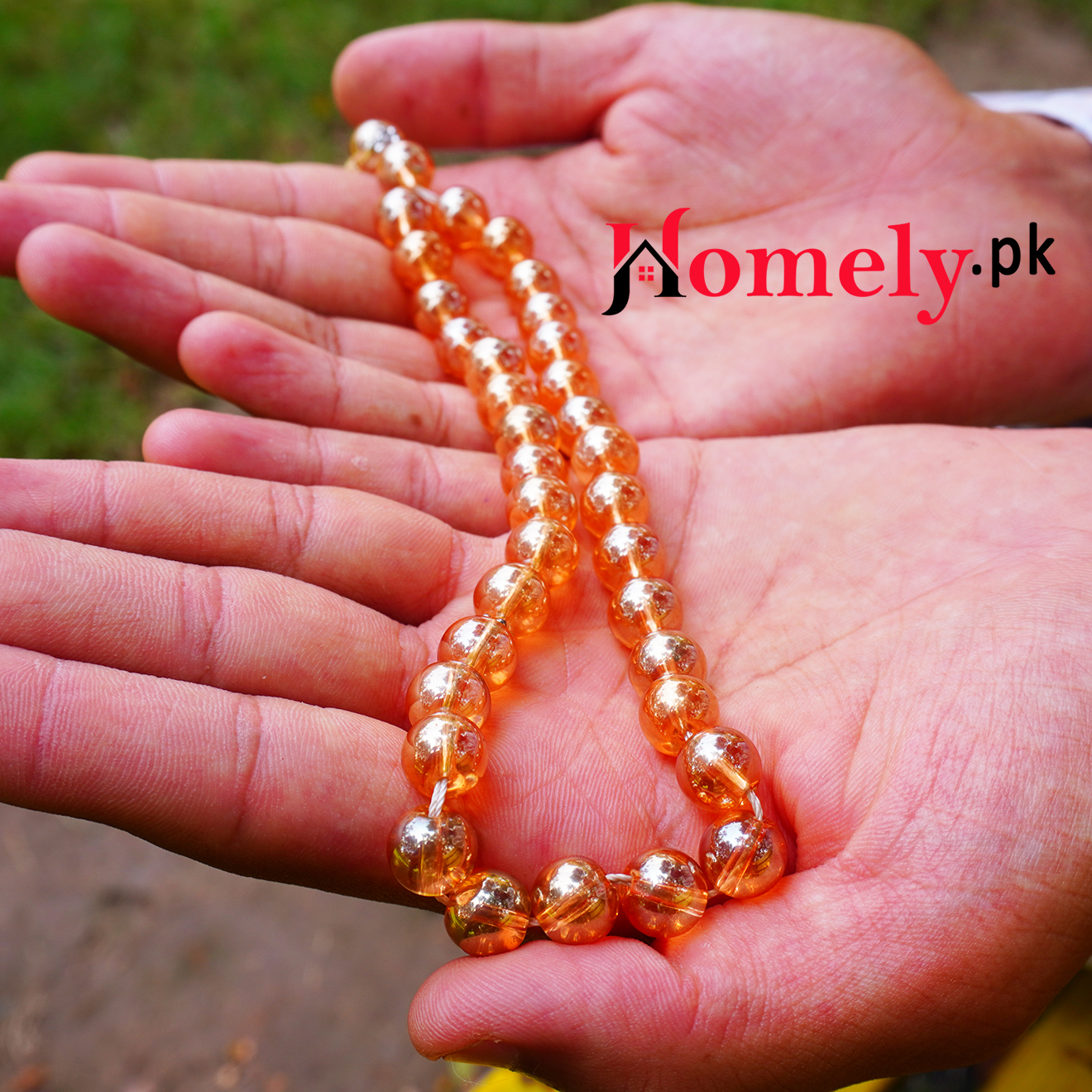 Golden Crystal Tasbih With Box 33 Beads With Box - Homely.pk