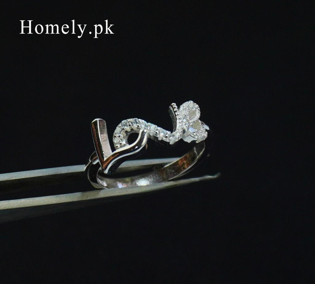 Italian Diamond Silver Ring Pure Chandi Ring - Homely.pk