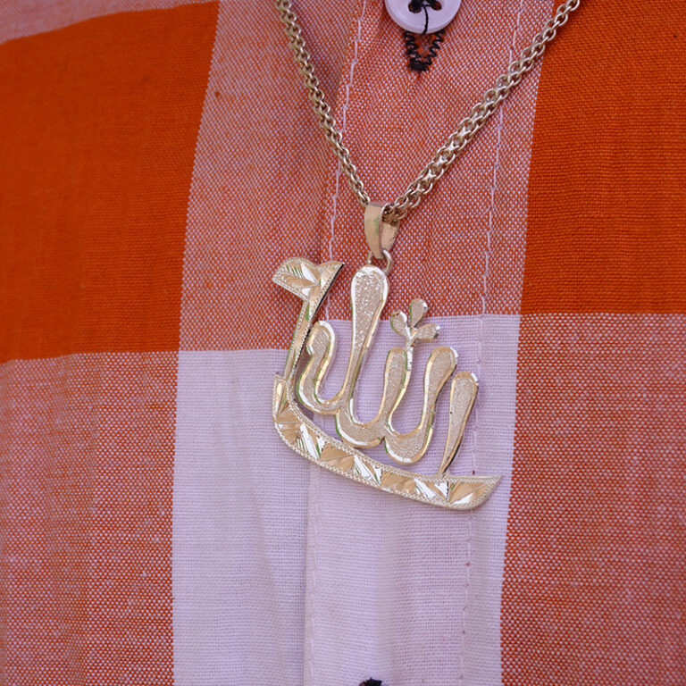 Allah Name Ship With Flag Khalis Chandi Locket - Homely.pk